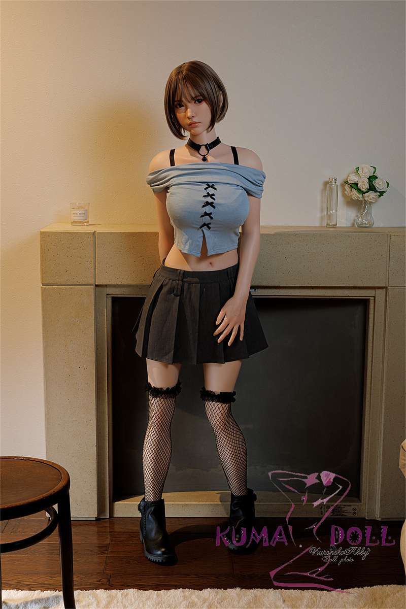 ショートヘア【超柔らかい超軽量版ボディ】フルシリコン製 FUDOLL 161cm Eカップ #37 莎莉 口開閉機能+リアル口腔付き ラブドール