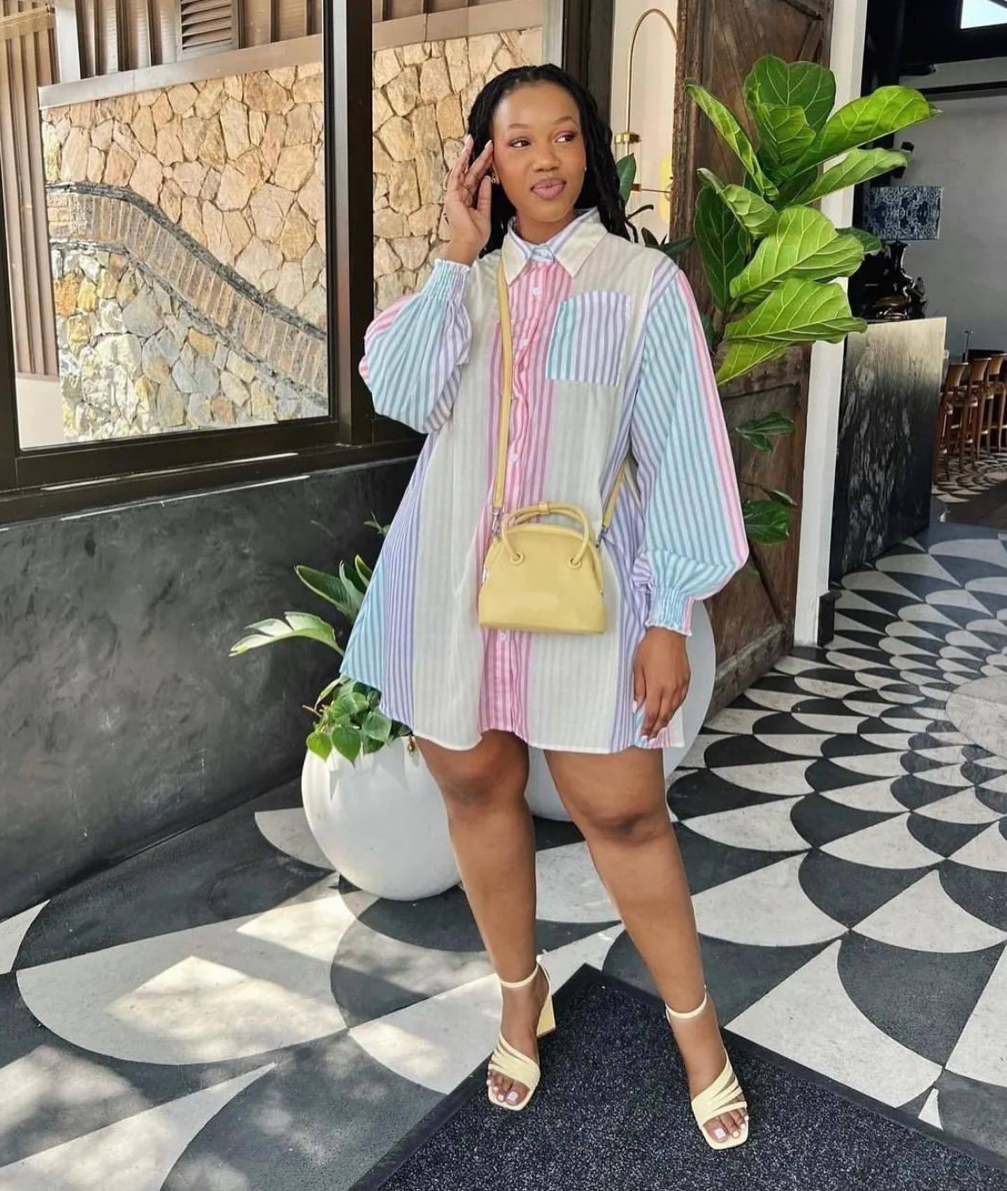 Dear-Fashion | Wholesale Fashion Stripe Print Long Sleeve Shirt GDNY ...