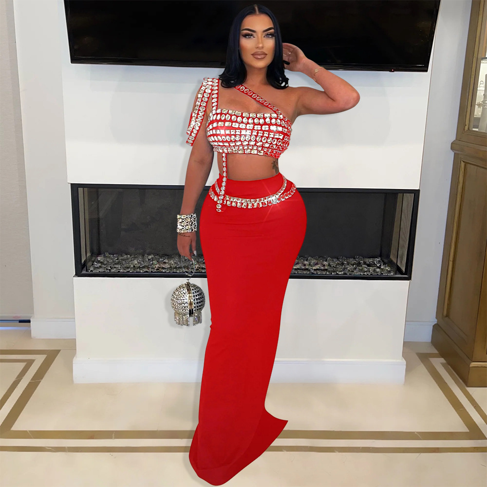 2026 Hot Drill Sling Tops And Long Skirt 2 Piece Set CYA-901231 | DF ...