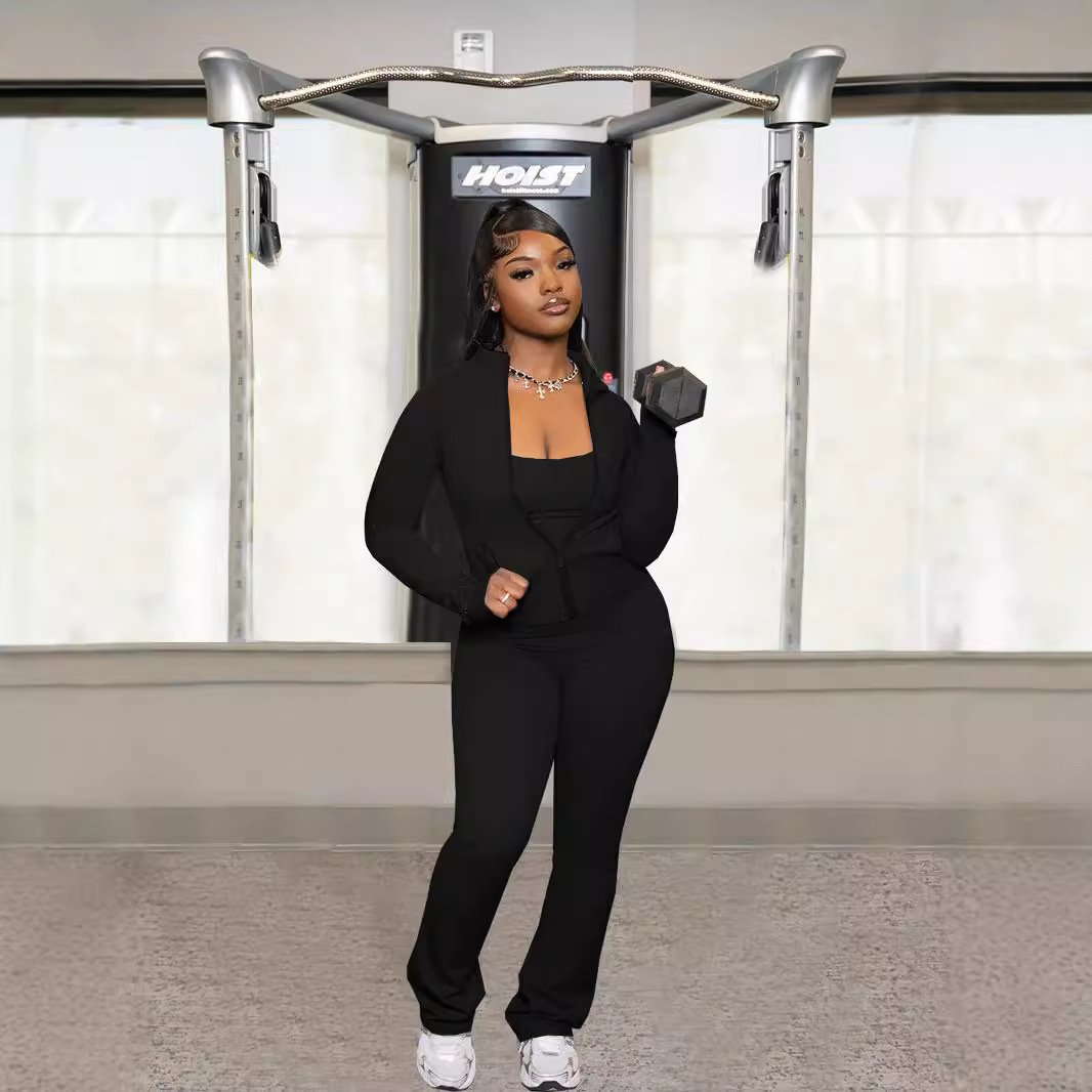 2026 Solid Color Zopper Coat And Jumpsuit Sport Suit SFY-548 | DF - www ...