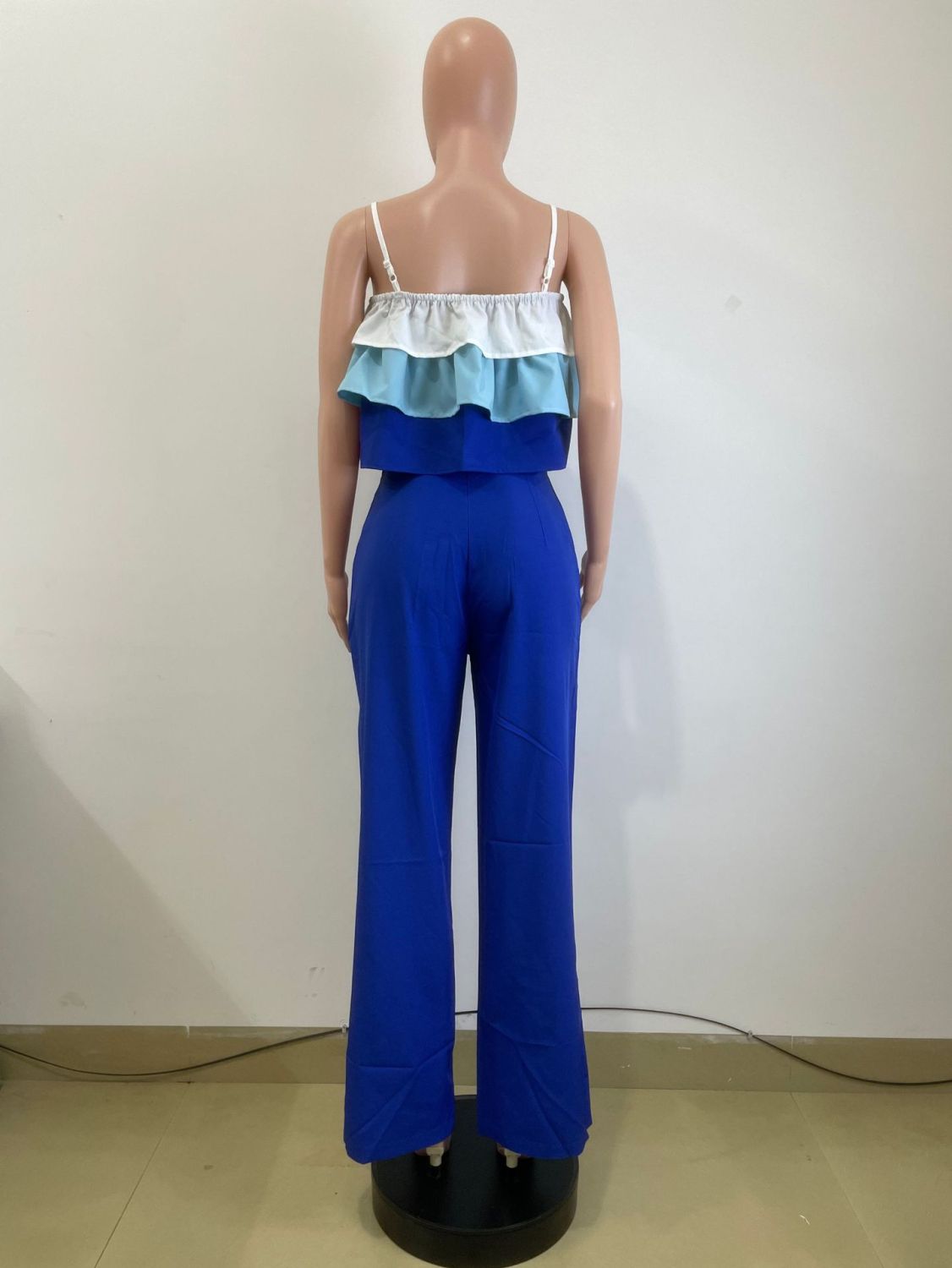 2026 Sexy Wrap Chest Ruffles Sling Tops Pants Suit QODY-6056 | DF - www ...