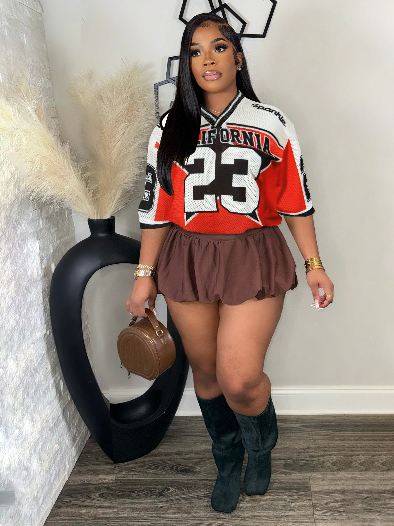 Dear-Fashion | Wholesale Vintage Loose Casual Color Clash T-Shirt SFY ...