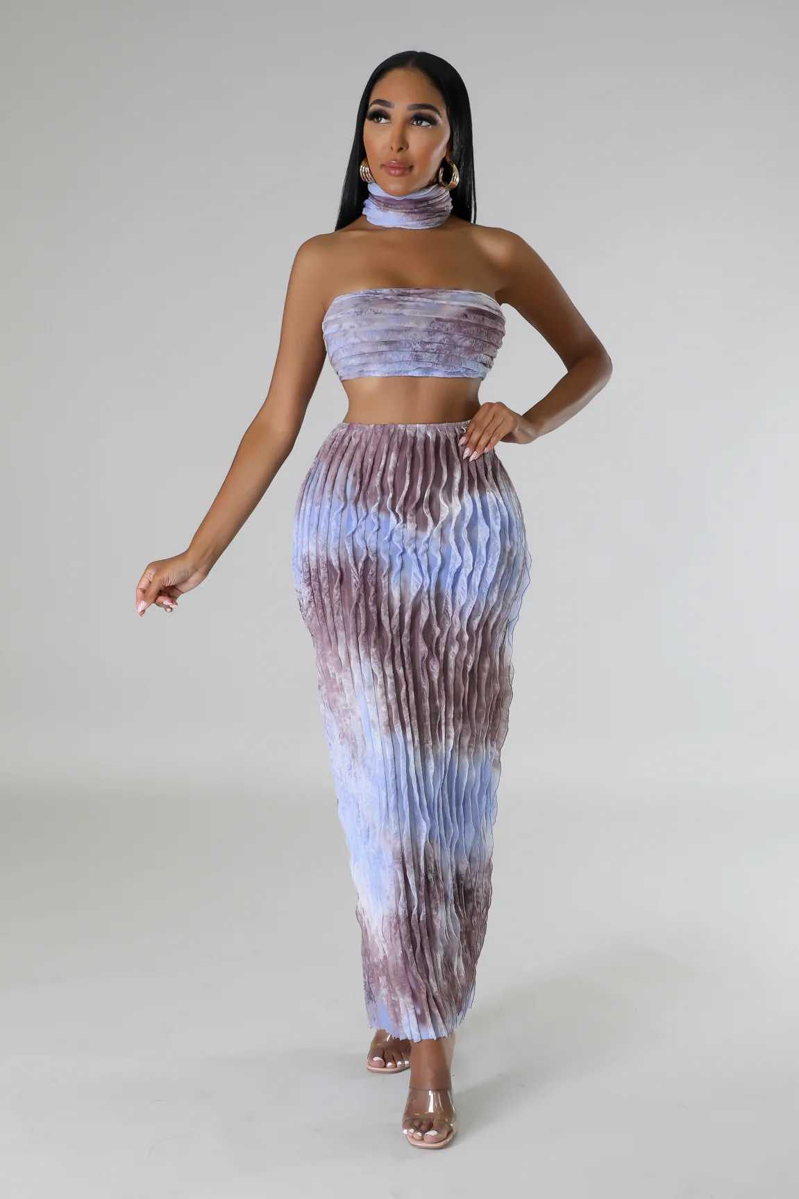 2026 Bib Neck Wrap Backless Long Skirts 3 Piece Set GXIN-S-8666 | DF ...