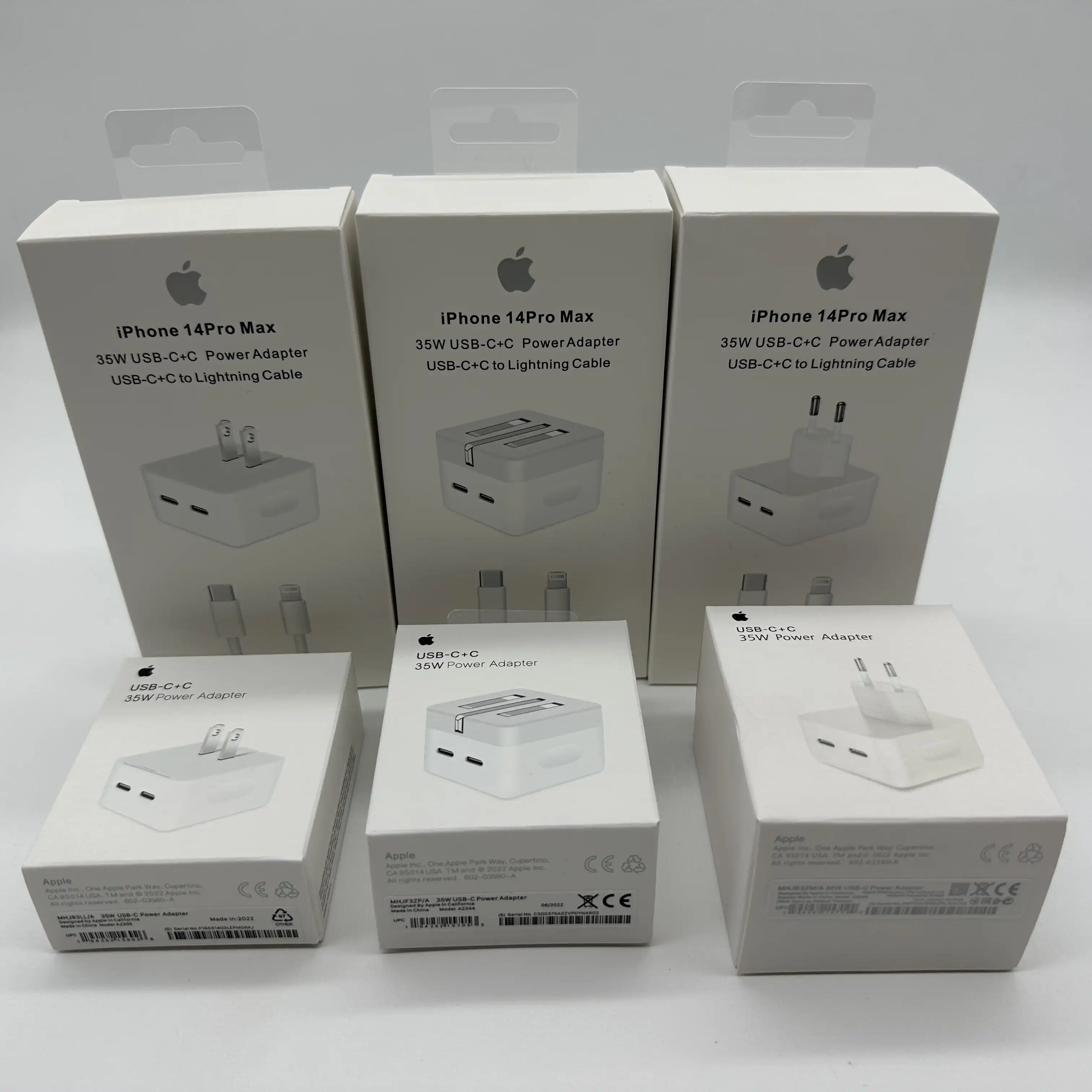 Apple - 35W Dual USB-C Port Compact Power Adapter with Lightning Cable ...
